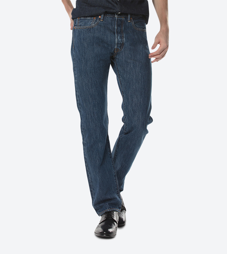 Buy Levi's 5 Pocket Button Placket Jeans Blue 00501 0194 In Blue ...