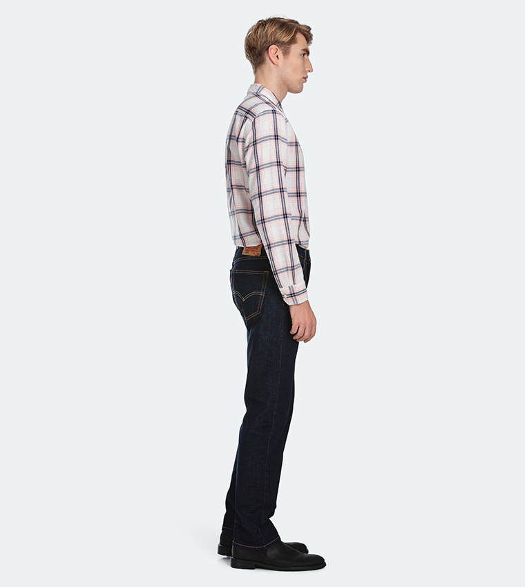 Buy Levi's 505 Straight Fit 5 Pocket Jeans In Blue | 6thStreet Qatar
