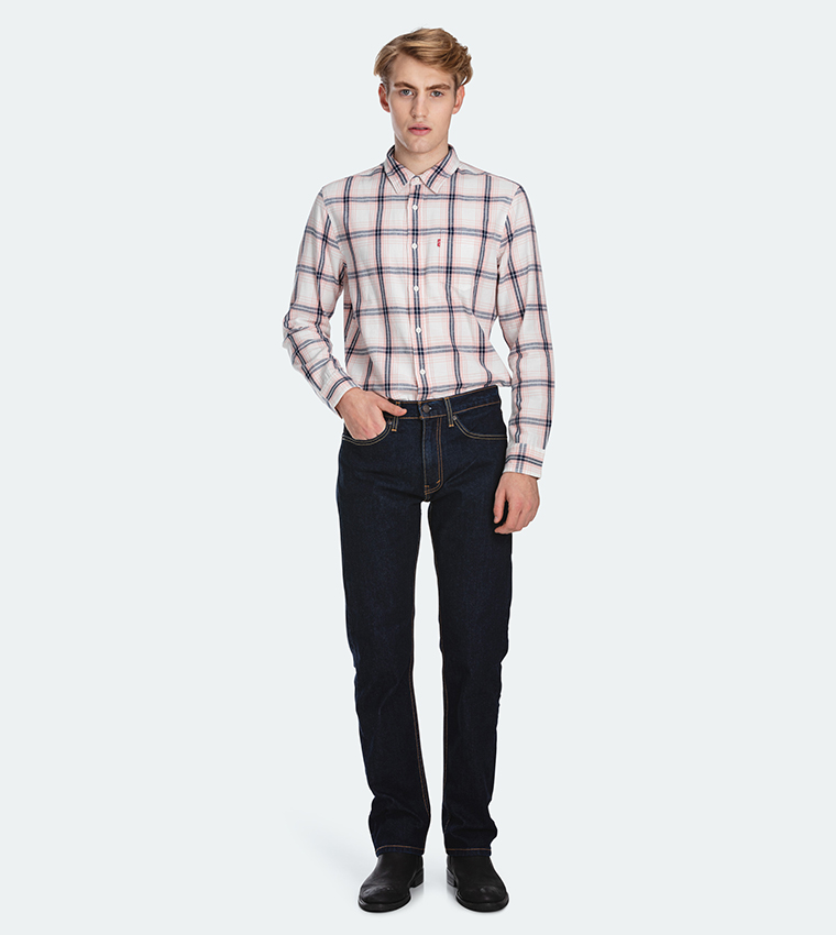 Buy Levi's 505 Straight Fit 5 Pocket Jeans In Blue | 6thStreet Qatar