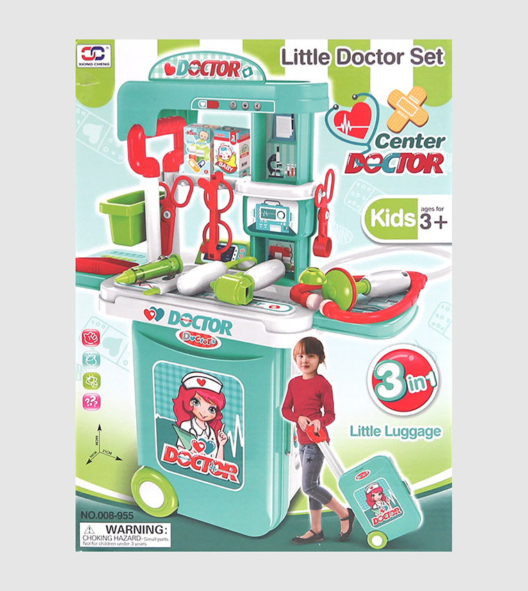 Buy Toonz Doctor Playset 3 In 1 Portable Trolley Toy In Multiple Colors ...