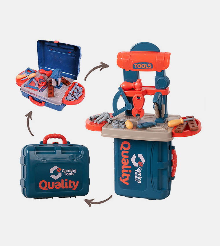 Buy Toonz Workbench Tool Playset 3 In 1 Toy Table With Tools In Blue ...