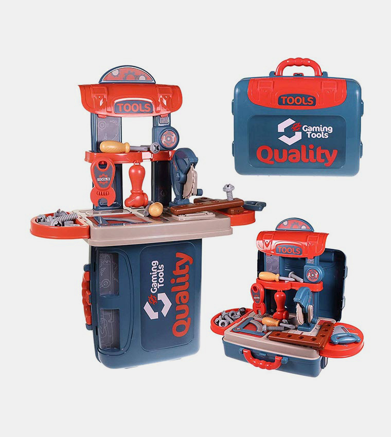 Buy Toonz Workbench Tool Playset 3 In 1 Toy Table With Tools In Blue ...
