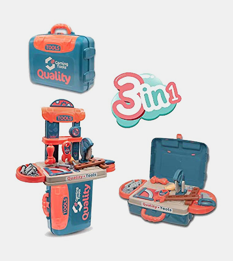 Buy Toonz Workbench Tool Playset 3 In 1 Toy Table With Tools In Blue ...