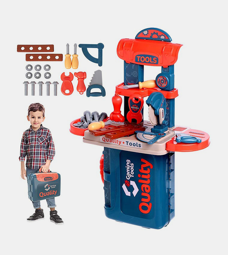 Buy Toonz Workbench Tool Playset 3 In 1 Toy Table With Tools In Blue ...