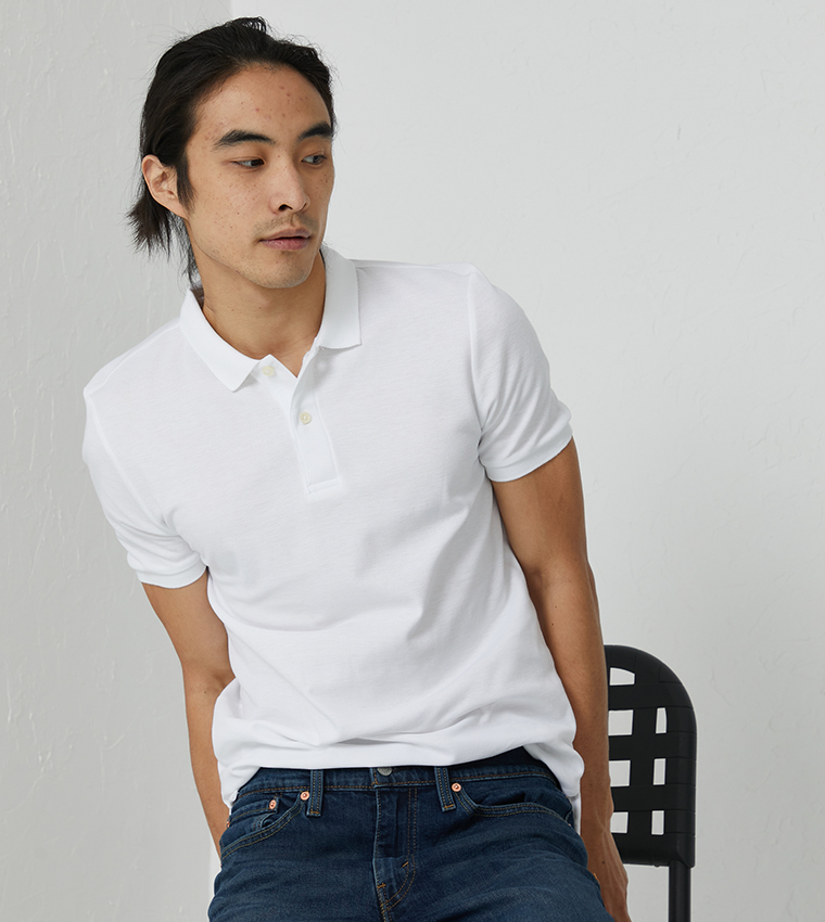 Buy Giordano CVC Polo Signature White In White | 6thStreet UAE