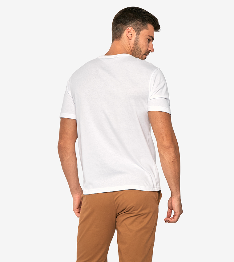 Buy Giordano Gio Design Print T Shirts White In White | 6thStreet UAE