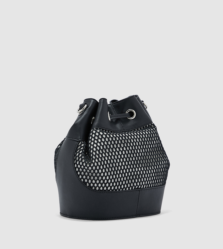 Buy Naturalizer SKYLINE Drawstring Closure Bucket Bag In Black ...