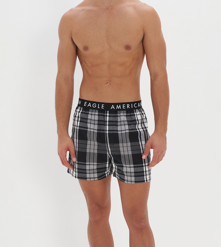 Buy American Eagle Pack Of 3 Printed Boxers In Multiple Colors ...