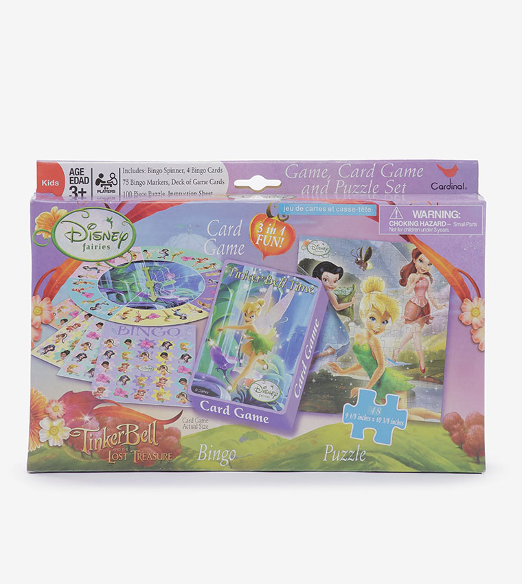 Buy Tinkerbell Tinkerbell 3 In 1 Game Set: Bingo, Card Game & Puzzle ...