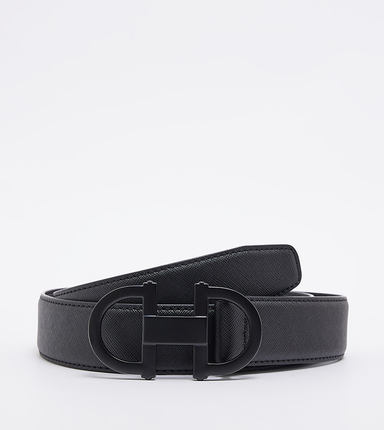 Buy Aldo Accessories GORRLENKO Buckle Closure Leather Belt In Black ...