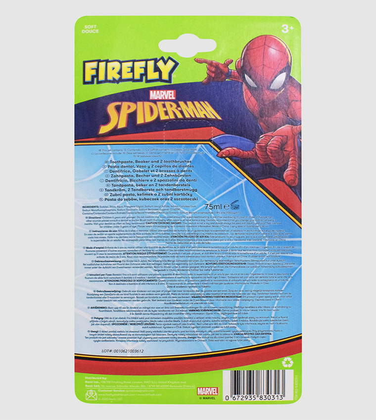 Buy Firefly Marvel Spider Man 2 Toothbrushes, Beaker & Toothpaste 194g ...