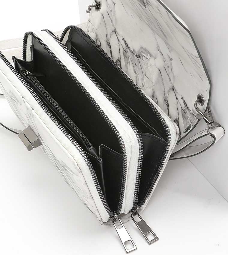 Buy Ardene Wallet/Clutch With Metal Lock White In White | 6thStreet Kuwait