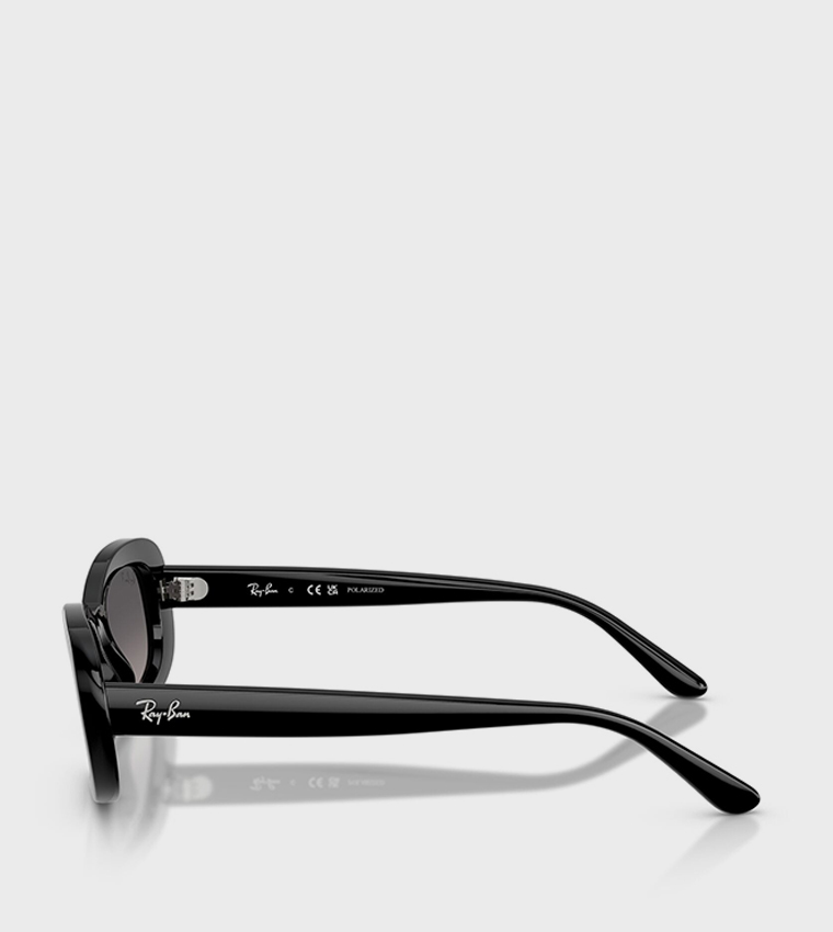 Buy Ray Ban Full Rim High Bridge Oval Sunglasses In Black | 6thStreet UAE