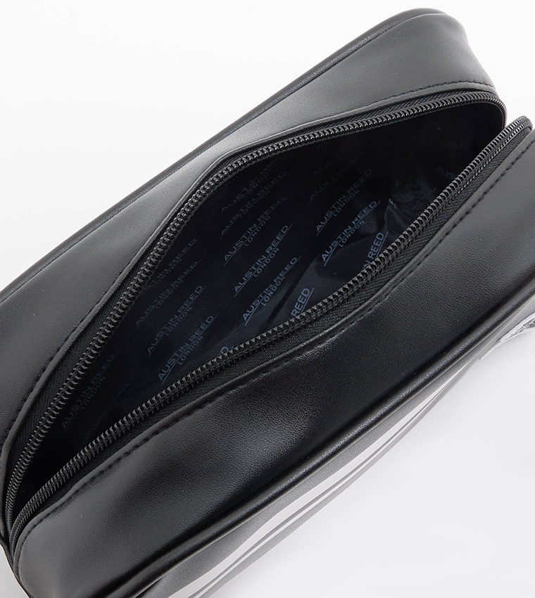 Buy Austin Reed Logo Detail Zip Around Travel Pouch In Black ...