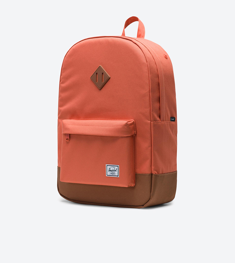 Buy Herschel Heritage Front Pocket Top Zip Closure Backpack Orange In ...