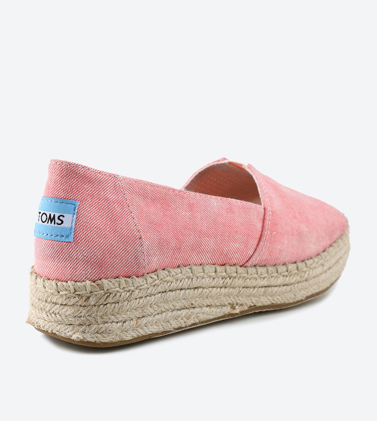 Buy Toms Open Toe Platform Alpargata Espadrilles Pink In Pink ...