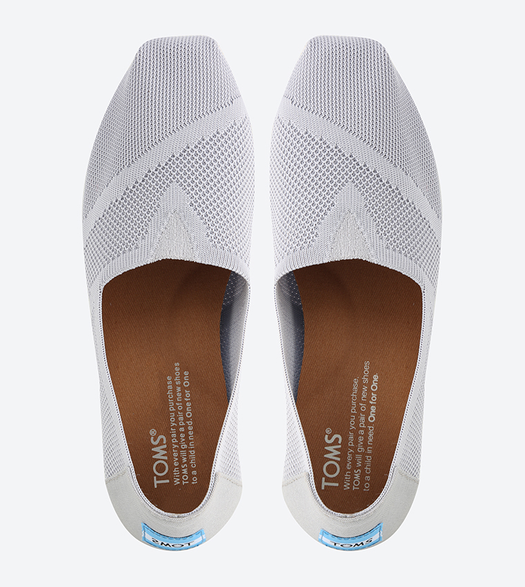 Buy Toms Women's Knit Classics Slip Ons Grey In Grey | 6thStreet Qatar