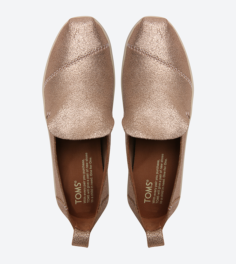 Buy Toms Deconstructed Cupsole Alpargatas Slip Ons Rose Gold In Rose ...