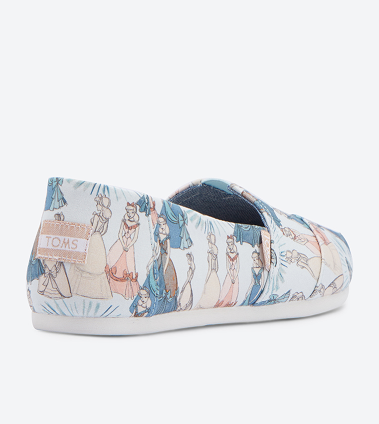 Buy Toms Disney Printed Slip Ons Blue 10012497 In Blue | 6thStreet Qatar