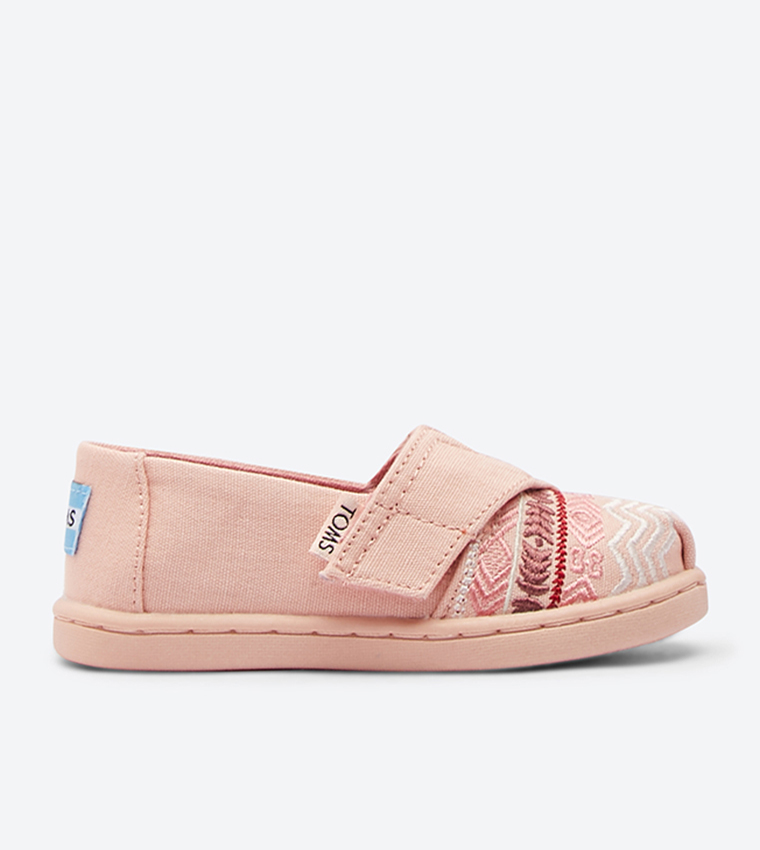 Buy Toms Tiny Classics Slip Ons Pink In Pink | 6thStreet Qatar