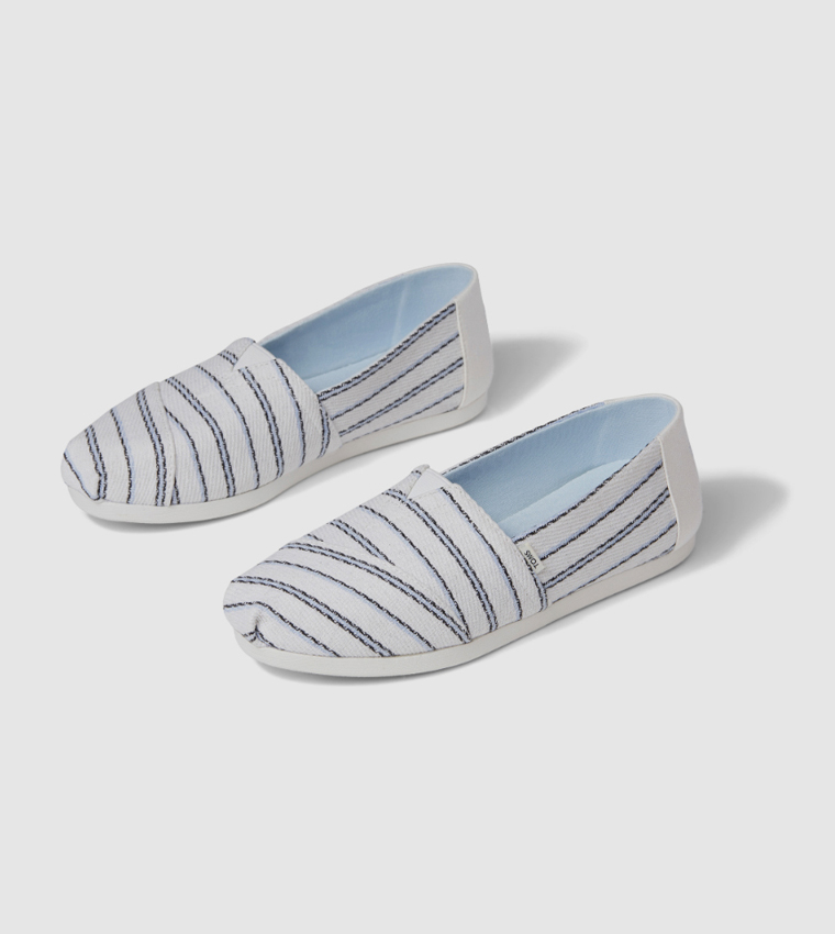 Buy Toms Striped Slip On Sneakers In White | 6thStreet Kuwait
