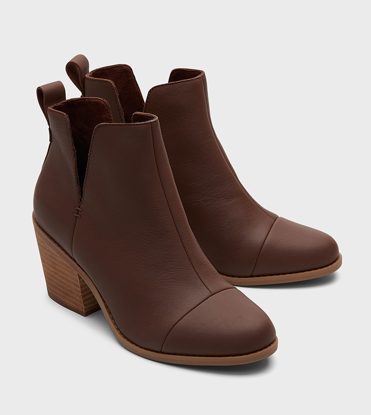 Buy Toms Everly Cut Out Heeled Boots In Brown | 6thStreet Bahrain