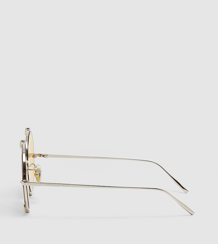 Buy Charles & Keith Wire Frame Round Sunglasses In Multiple Colors ...