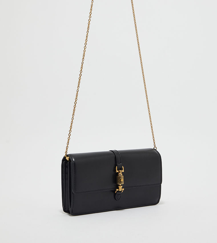 Buy Charles & Keith Front Flap Push Lock Long Wallet In Black ...