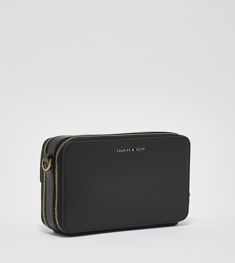 Buy Charles & Keith Boxy Crossbody Bag In Black | 6thStreet Kuwait