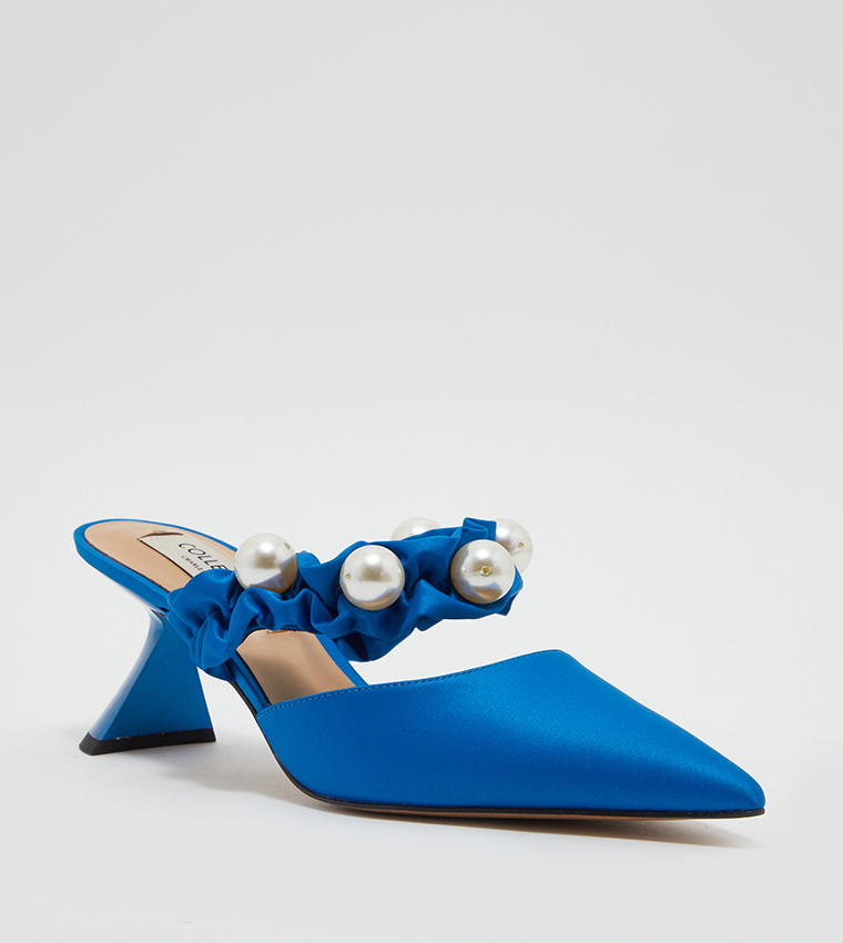 Buy Charles & Keith Blythe Bead Embellished Pumps In Blue | 6thStreet UAE