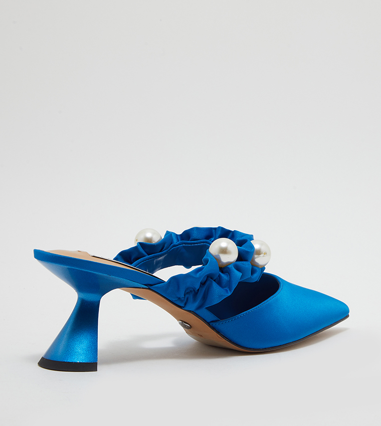 Buy Charles & Keith Blythe Bead Embellished Pumps In Blue | 6thStreet UAE
