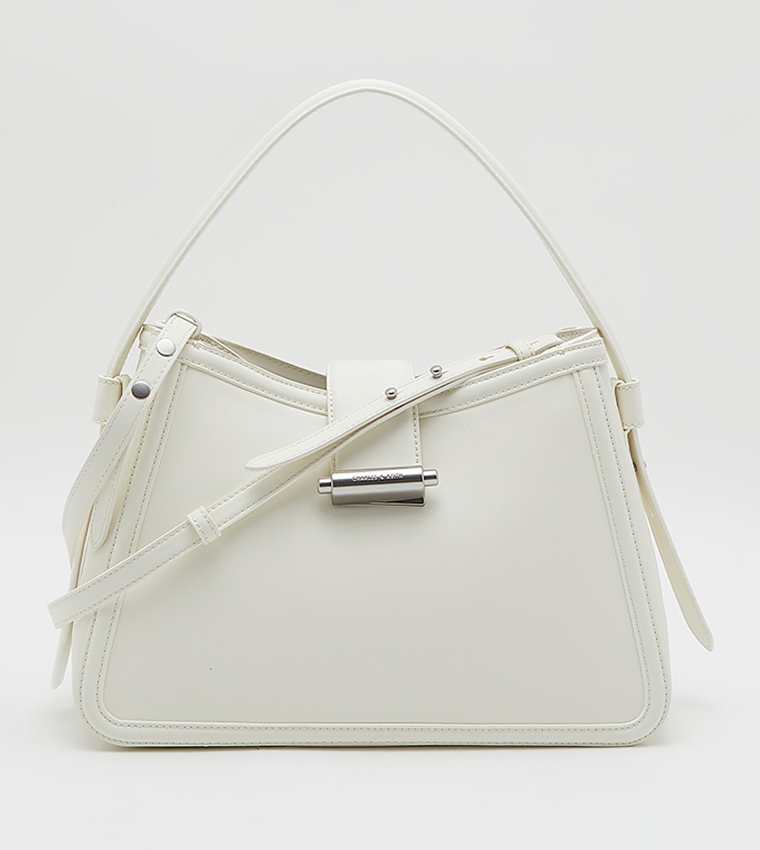 Buy Charles & Keith Lola Belted Hobo Bag In White | 6thStreet Qatar