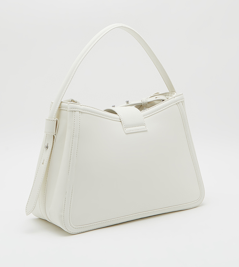 Buy Charles & Keith Lola Belted Hobo Bag In White | 6thStreet Qatar