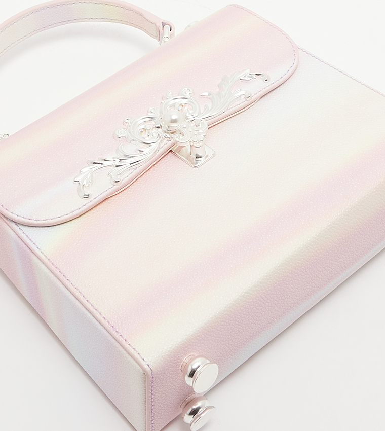 Buy Charles & Keith Merial Metallic Accent Swirl Print Top Handle Bag ...