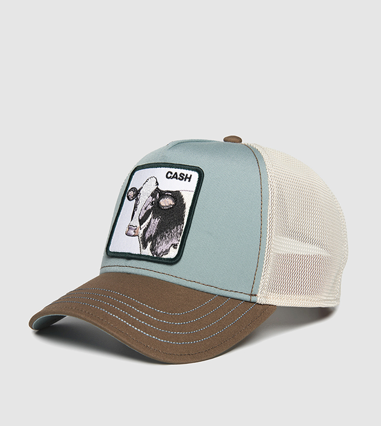 Buy Goorin Bros MV Bovine Color Block Applique Detail Baseball Cap In ...