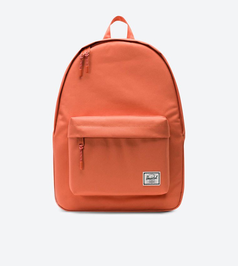 Buy Herschel Classic Top Zip Closure Front Pocket Details Backpack ...