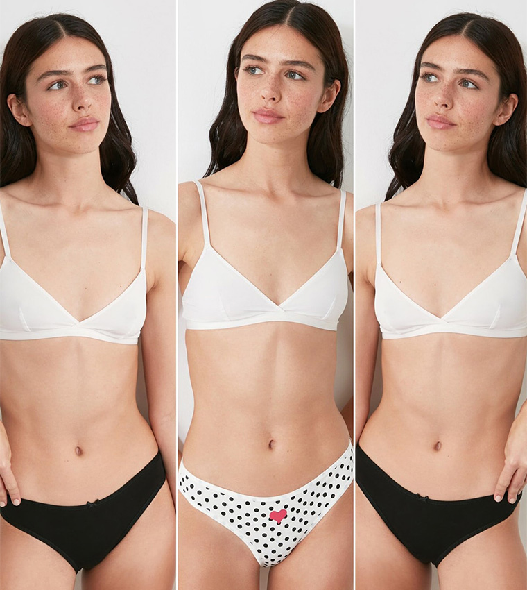 Buy Trendyol Pack Of 3 Basic Briefs In Multiple Colors | 6thStreet Qatar