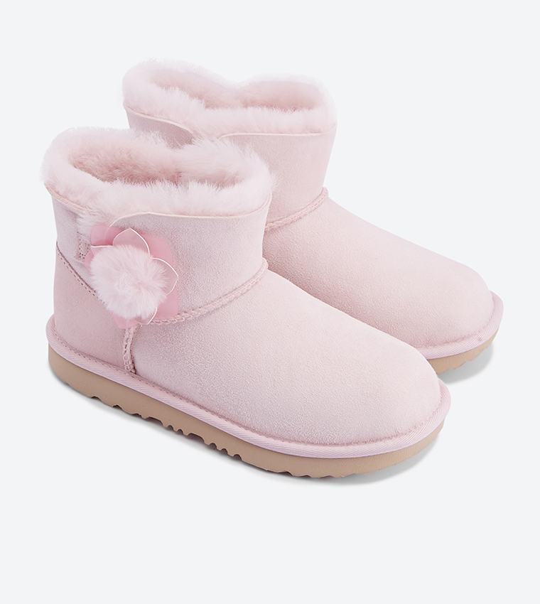 Buy Ugg Mini Bailey Ii Cactus Flower Details Boot Pink In Pink ...