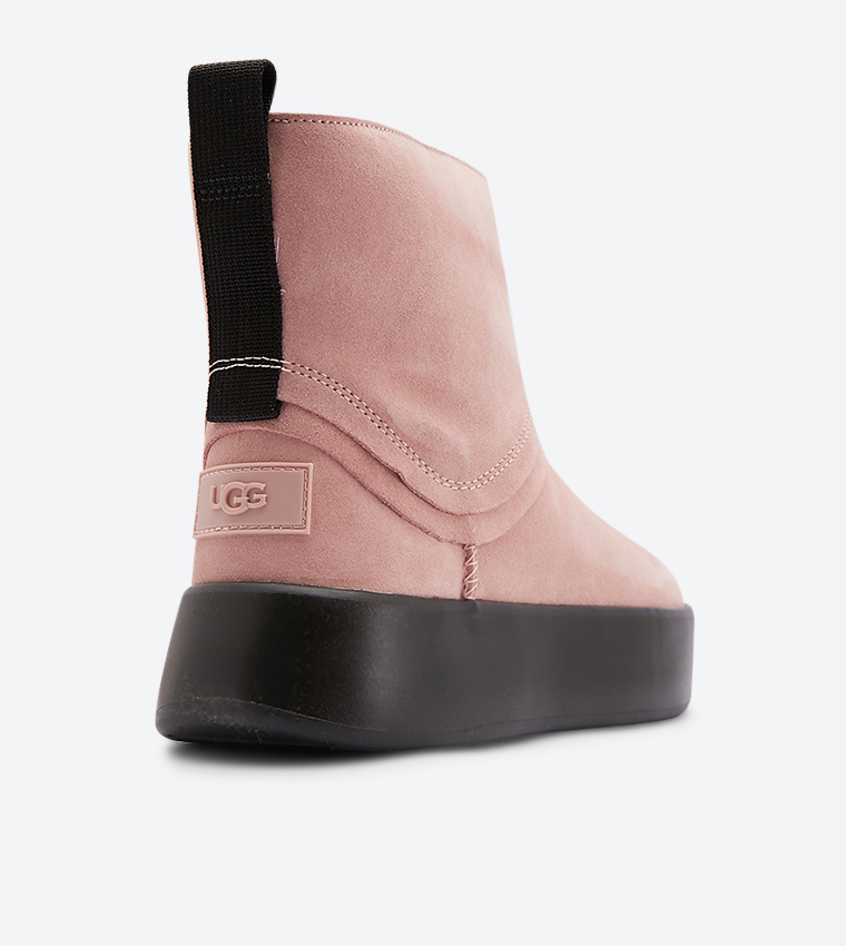 Buy Ugg Classic Boom Round Toe Boot Pink In Pink | 6thStreet Oman
