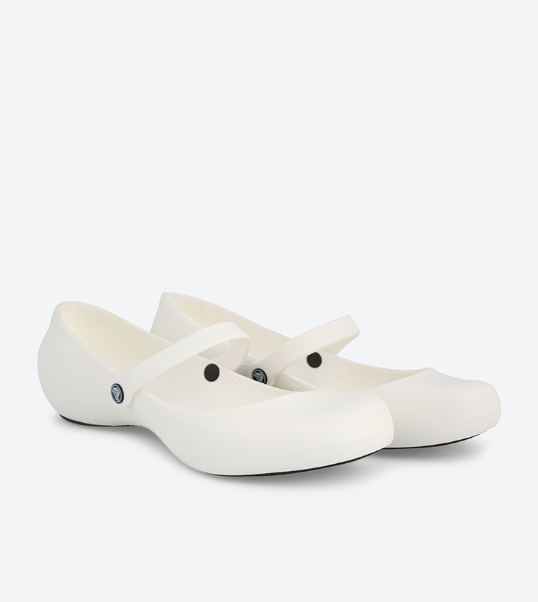 Buy Crocs Alice Work Ballerinas White In White | 6thStreet Qatar