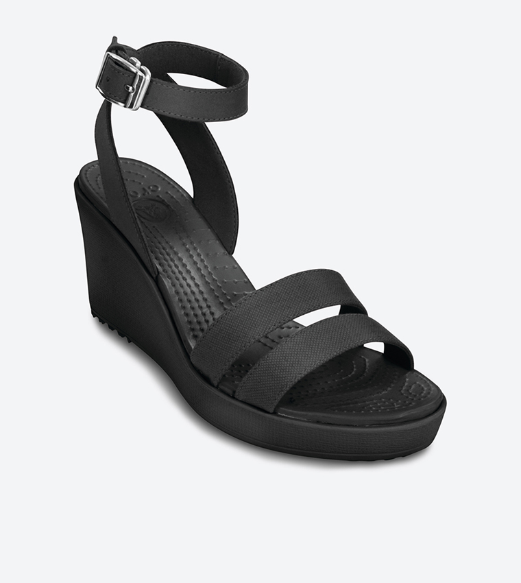 Buy Crocs Leigh Wedge Sandals Black 11382 060 In Black | 6thStreet Qatar