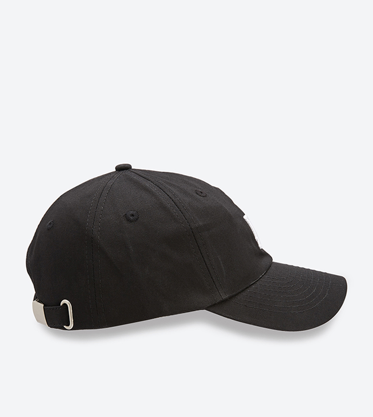 اشتري أر آند بي Metal Buckle Closure 6 Panel Baseball Cap Black بلون ...