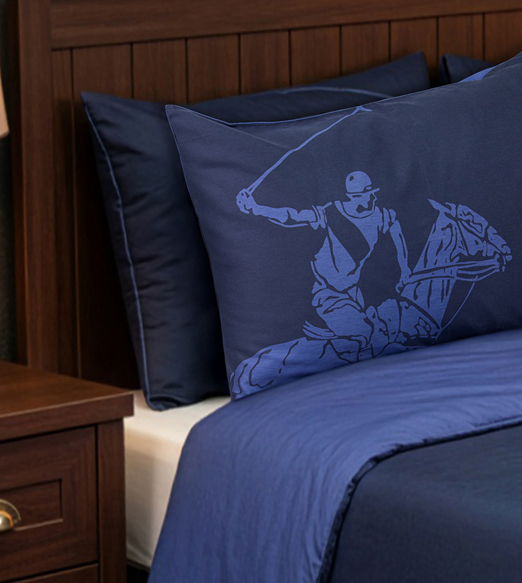 Buy Beverly Hills Polo Club Logo Printed Comforter Set 240X260cm In ...