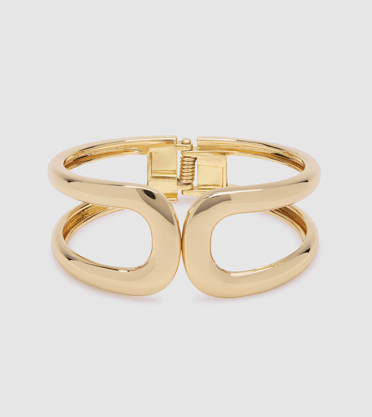 Buy R&B Gold Cutout Bangle In Gold | 6thStreet UAE
