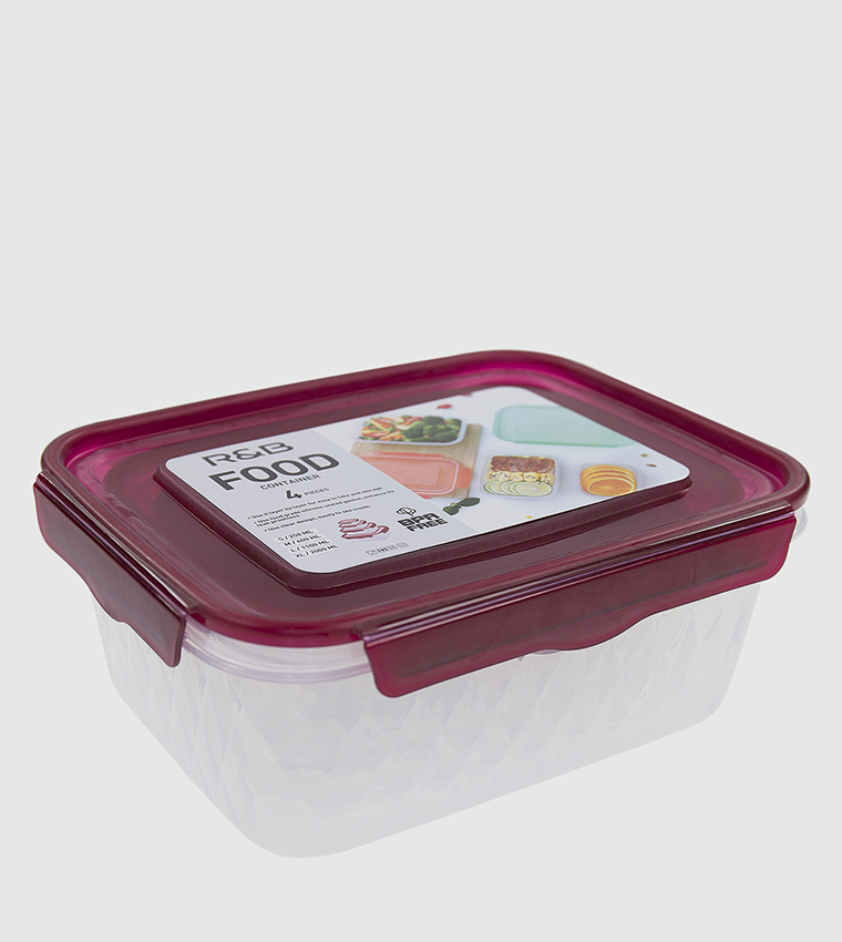 Buy R&B Food Containers Red In Red | 6thStreet UAE