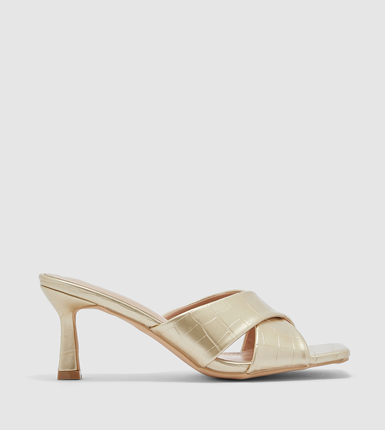 Buy ZAHA @ CCC Heeled Sandals In Gold | 6thStreet Kuwait