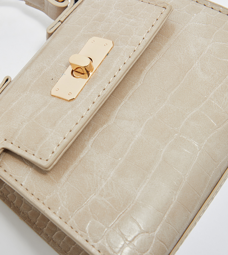Buy ZAHA @ CCC Small Size Zip Clouser Cross Body Beige In Beige ...