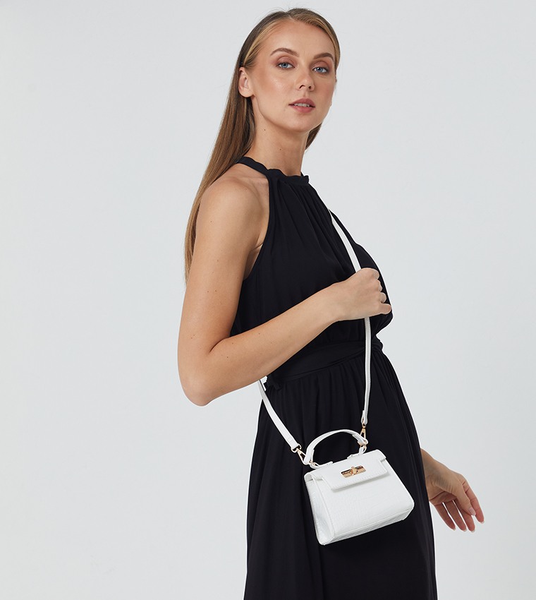 Buy ZAHA @ CCC Small Size Zip Clouser Cross Body White In White ...