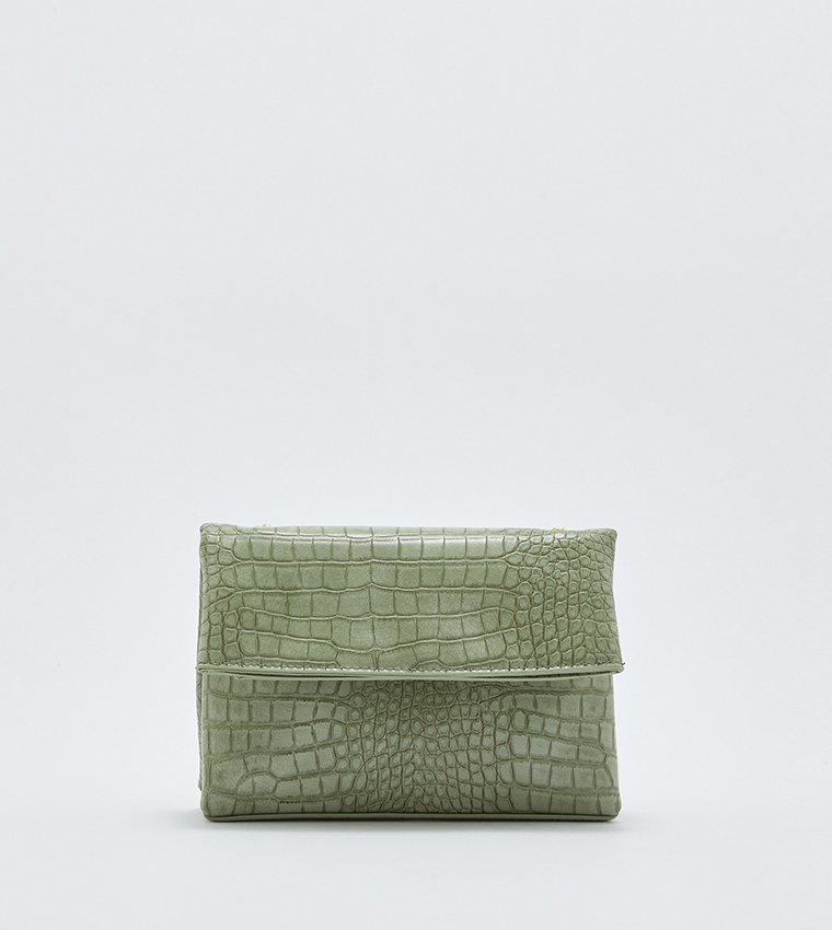 Buy ZAHA @ CCC Small Size Zip Clouser Cross Body Green In Green ...