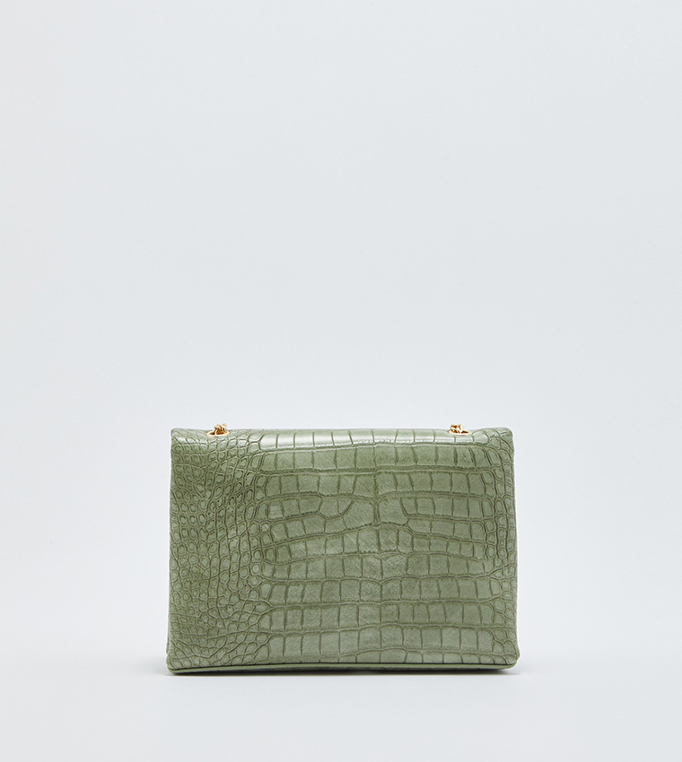 Buy ZAHA @ CCC Small Size Zip Clouser Cross Body Green In Green ...